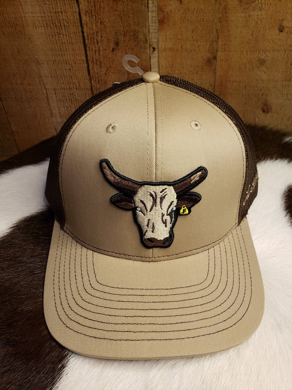 Custom Bull Head Snapback Hat with Curved Bill and Mesh Back – Cowboy ...